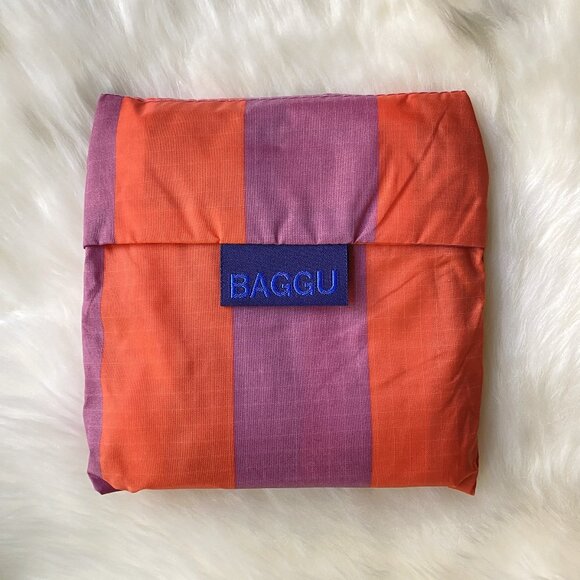 BAGGU | Bags | Nwot Standard Baggu Orange Mauve Stripe | Poshmark